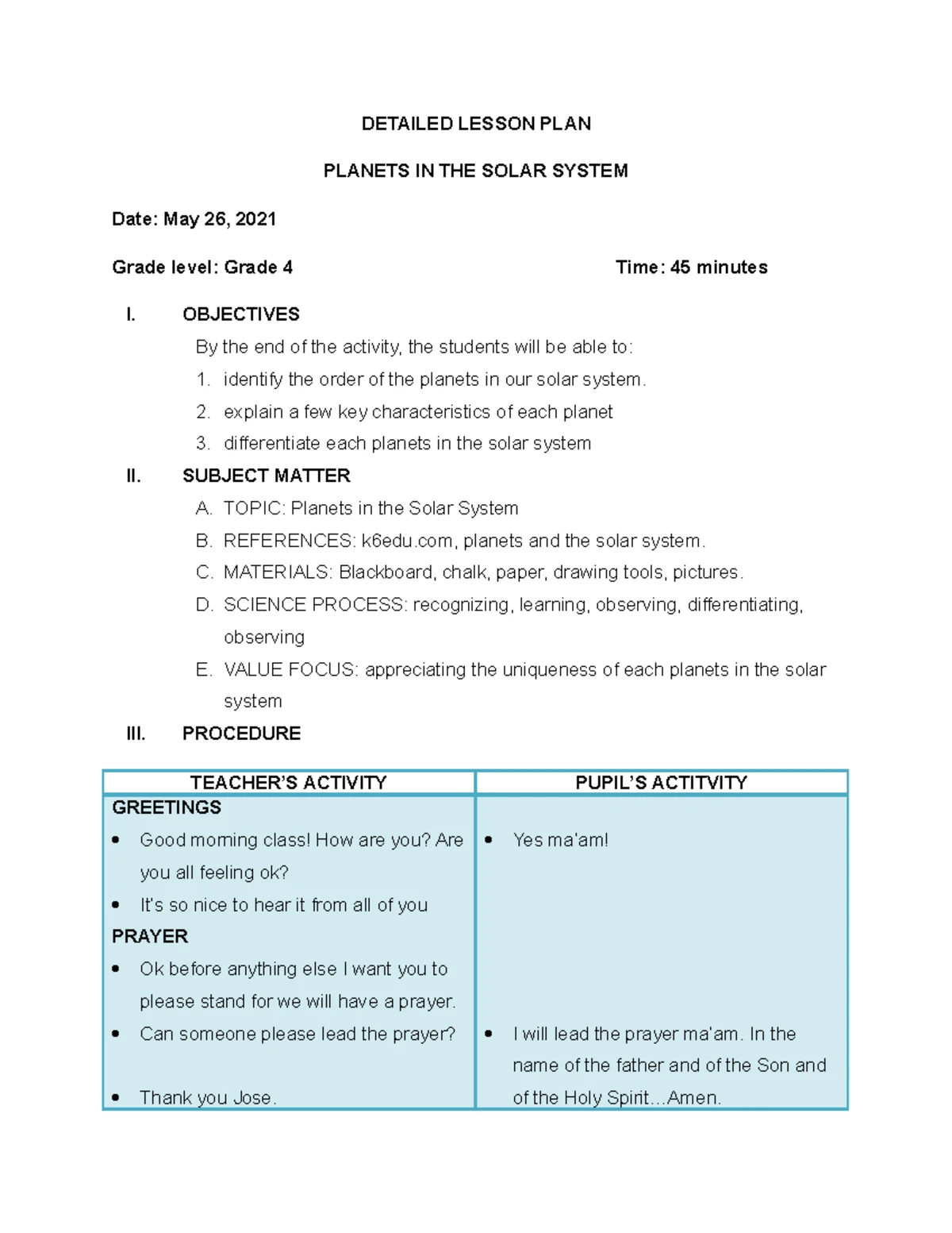 Detailed Lesson PLAN Science 5( reproductive system) - BEED 3-A ...