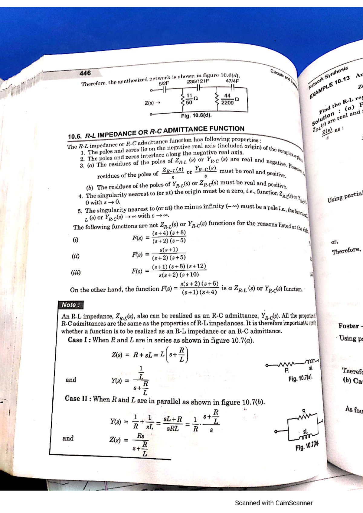 Network Theory CH8 Numericals KM Soni - 446 Therefore, the synthesized ...
