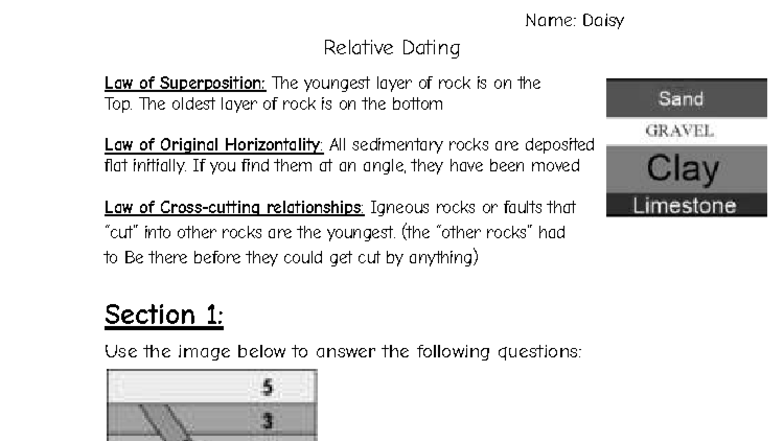 Relative & Absolute Dating Practice (Geology 101) - Studocu