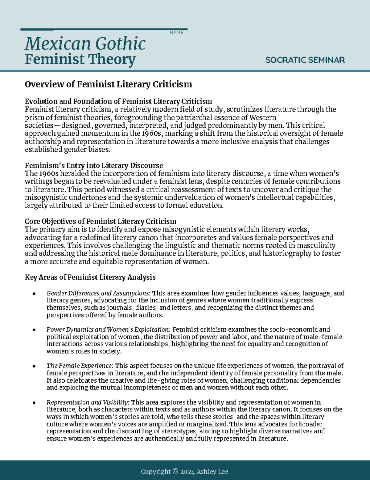 Feminist, Post-Colonial, and Marxist Criticism Overview in Mexican ...