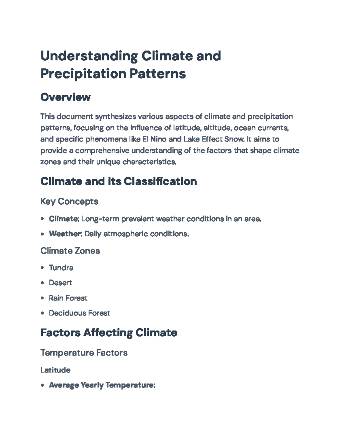 CLIM101: Understanding Climate Patterns - Latitude, Altitude & El Niño ...