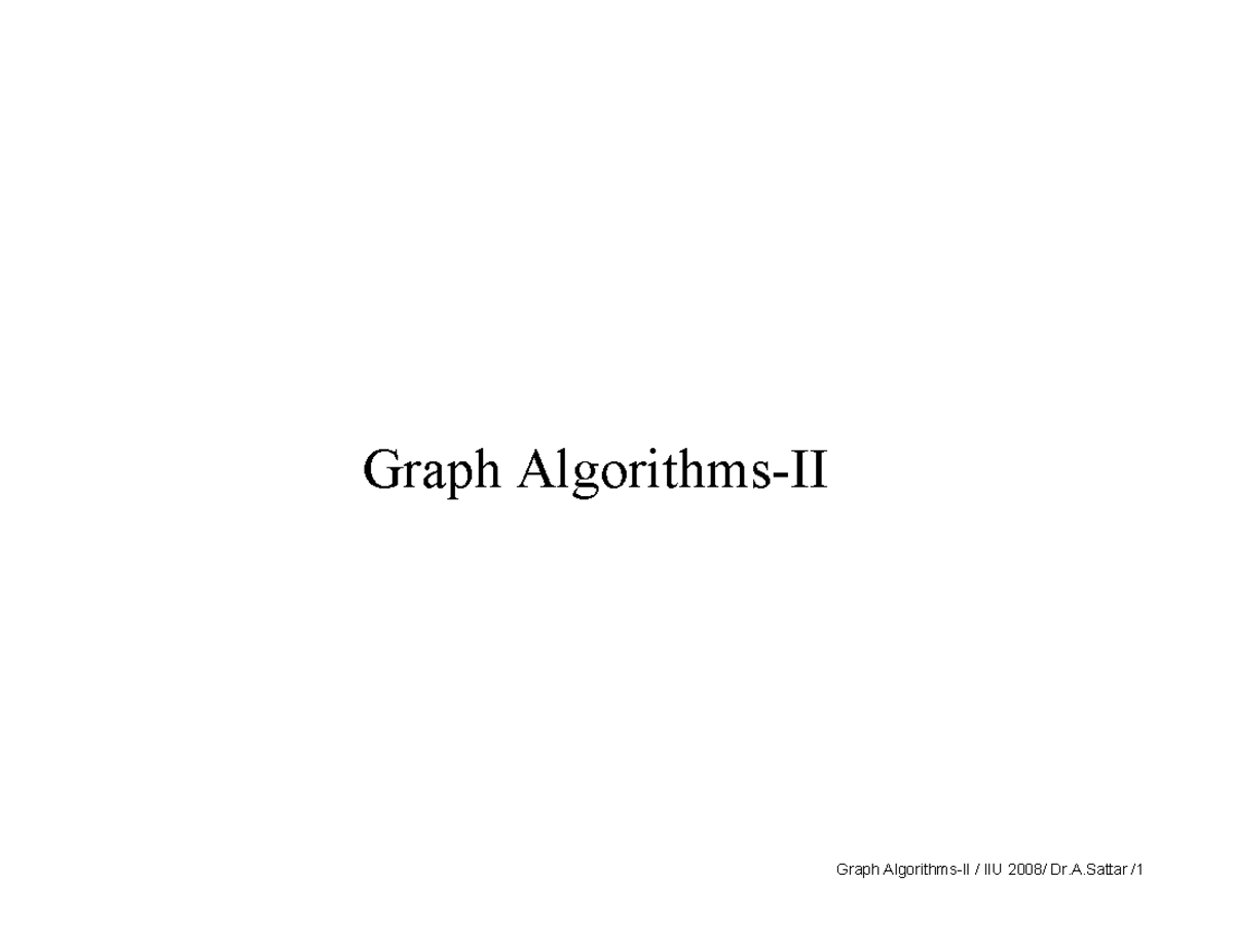 Lecture 10 - Advanced Graph Algorithms: Spanning Trees & MSTs - Studocu