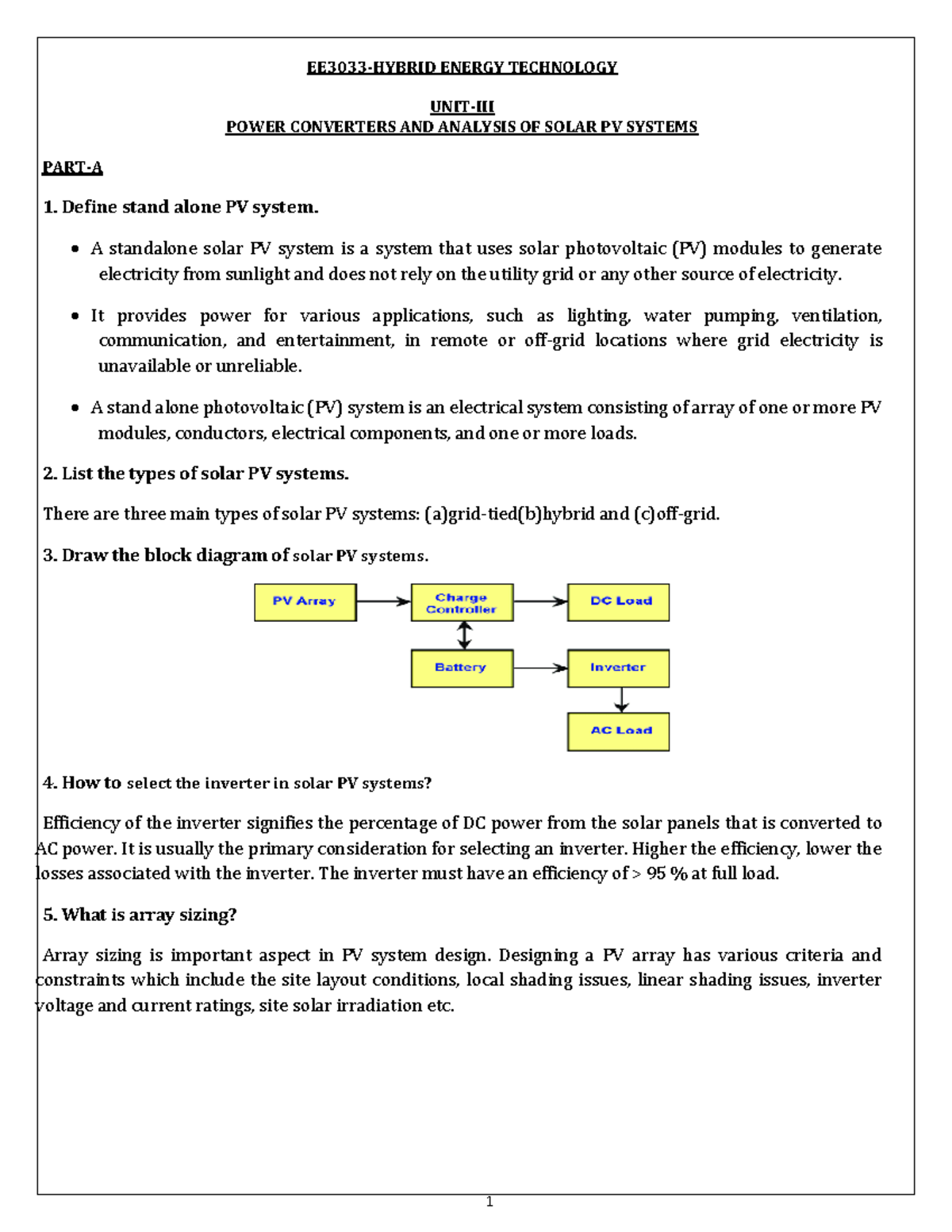 E Materials for Energy Technology: Power Converters & Solar PV Systems ...