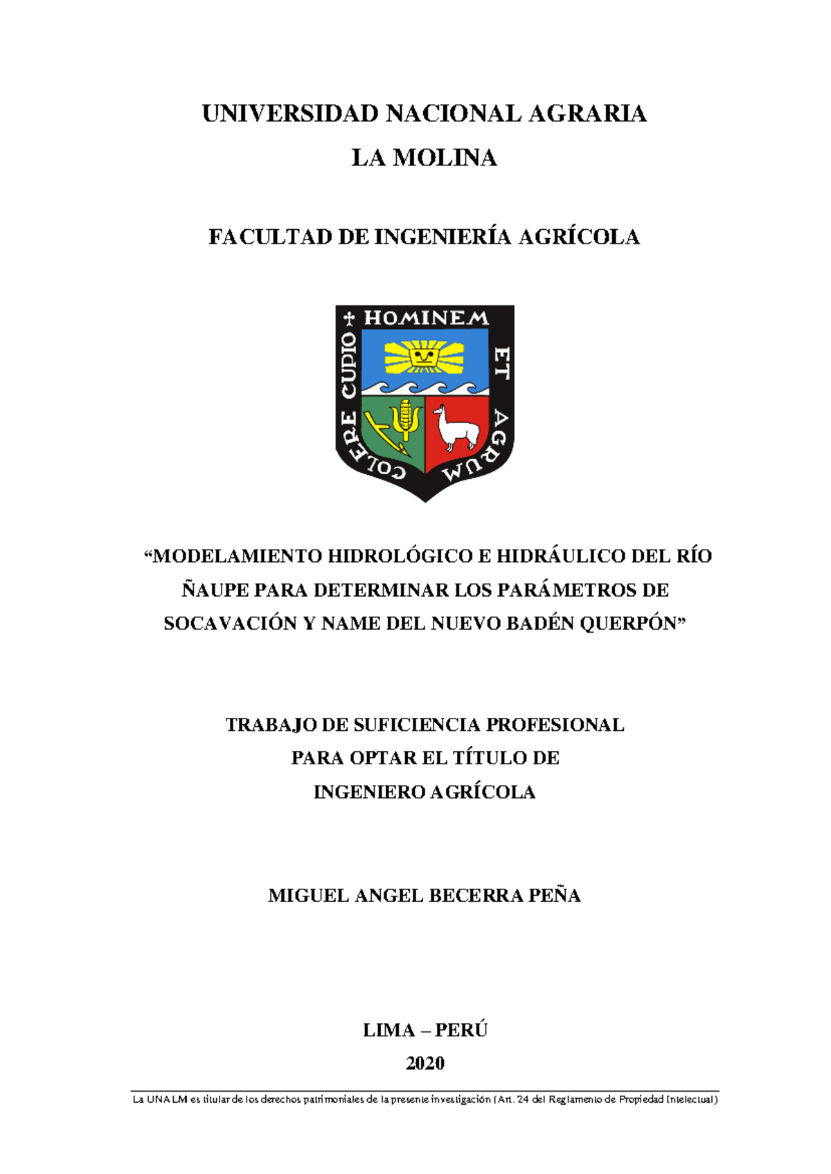 Estudio Hidrologico Rio Ñaupe 2020 - - Studocu