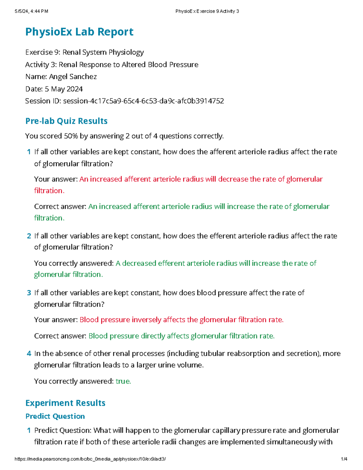 Physio Ex Exercise 9 Activity 3 - PhysioEx Lab Report Exercise 9 ...