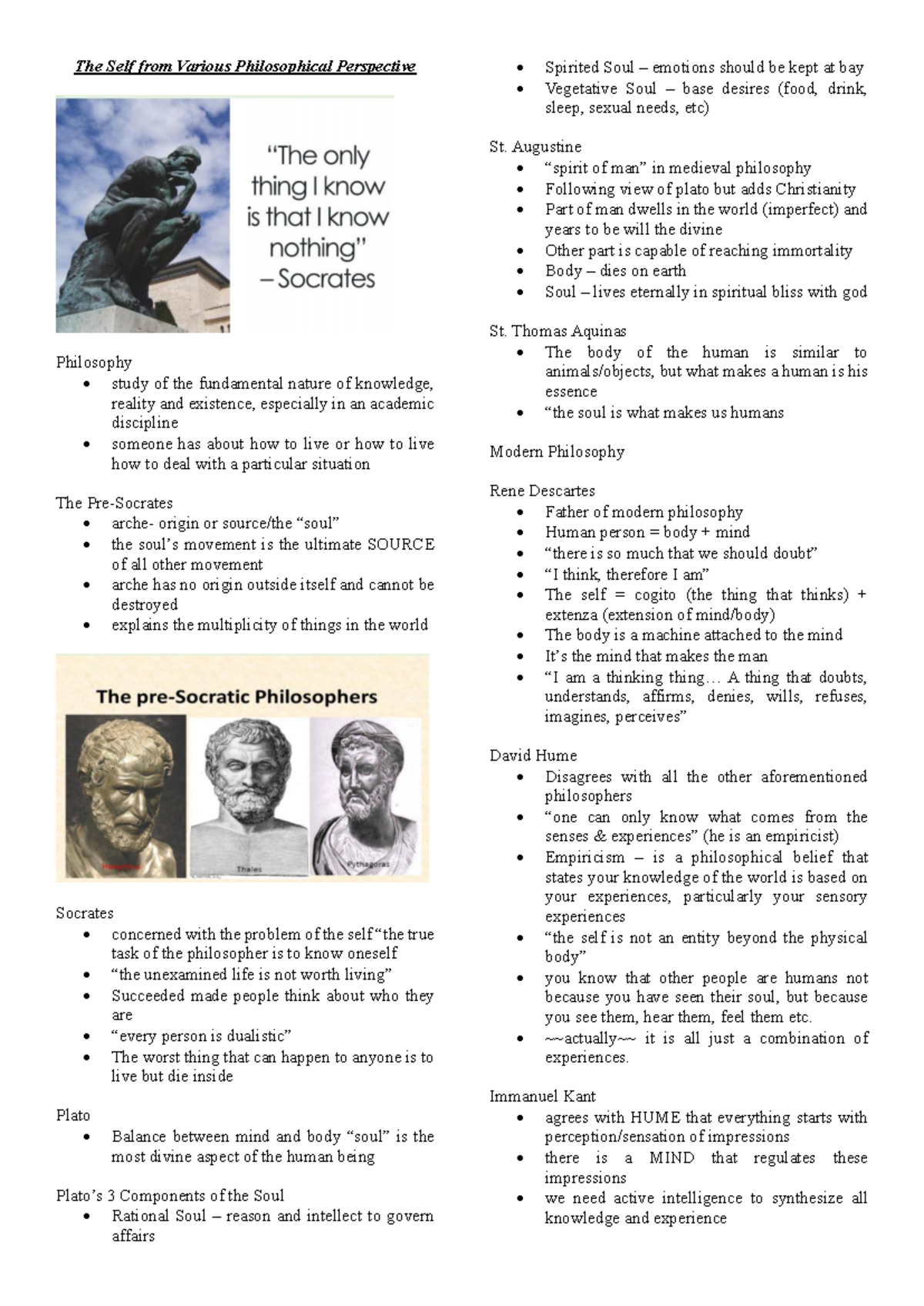 Understanding Self - The Self from Various Philosophical Perspective ...