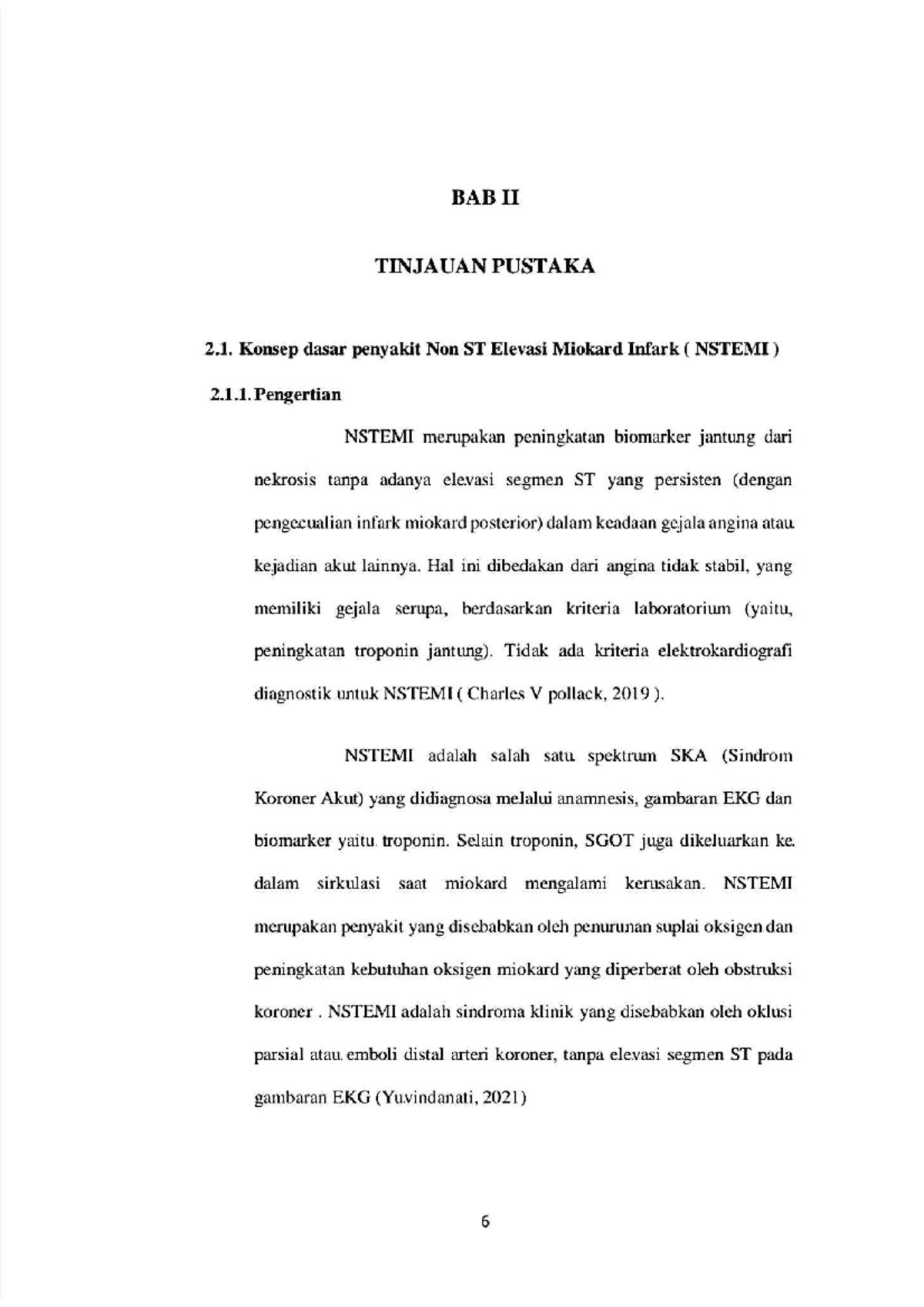 BAB II: TINJAUAN PUSTAKA TENTANG NSTEMI DAN ASUHAN KEPERAWATAN - Studocu