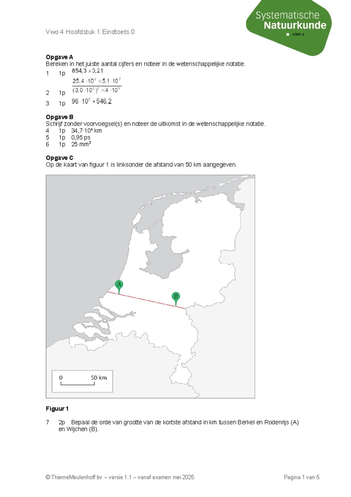 S SV 01 Oefentoets Wetenschappelijke Notatie en Krachten Analyse - Studeersnel