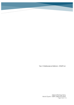 Mathematical Methods Unit 3 IA2 Sample Exam - QCAA November 2019 - Studocu