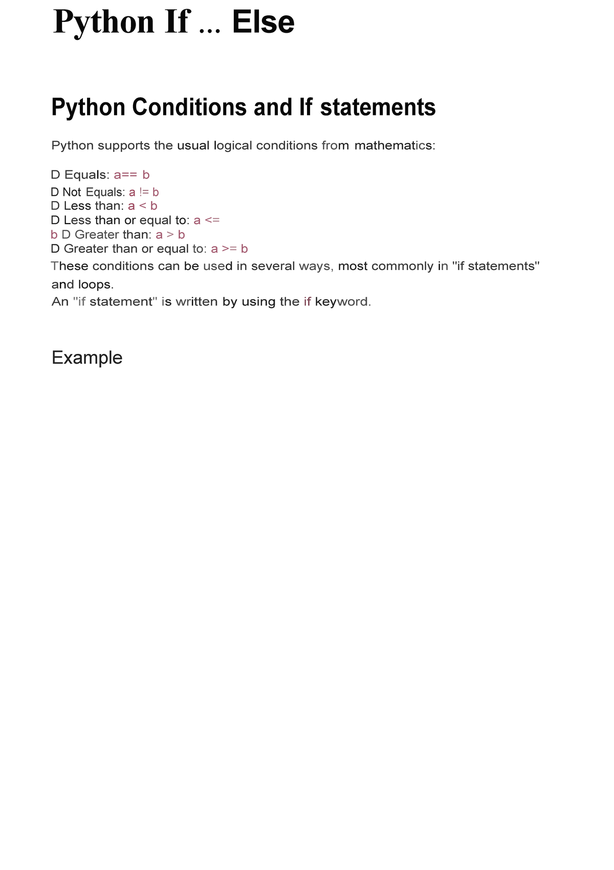 Python If...Else: Conditions and Statements Explained - Studocu