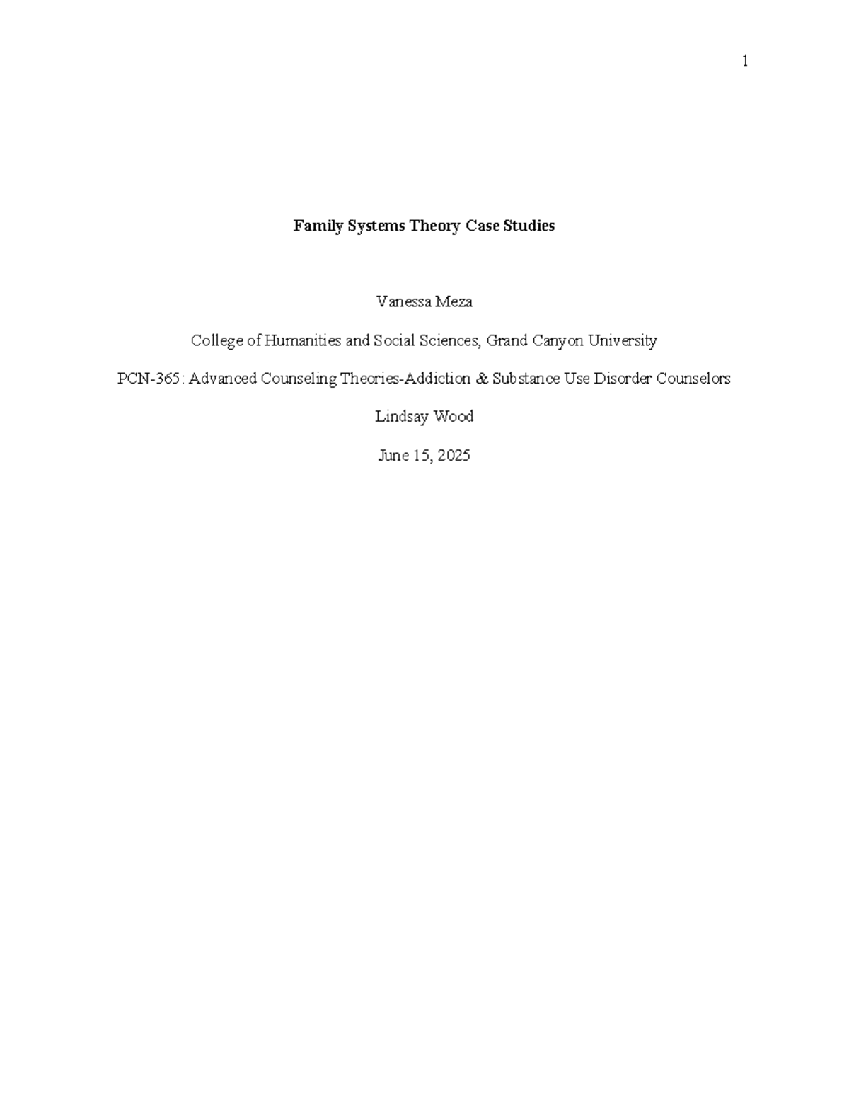 PCN 365 Family Systems Theory Case Studies: Approaches & Insights - Studocu