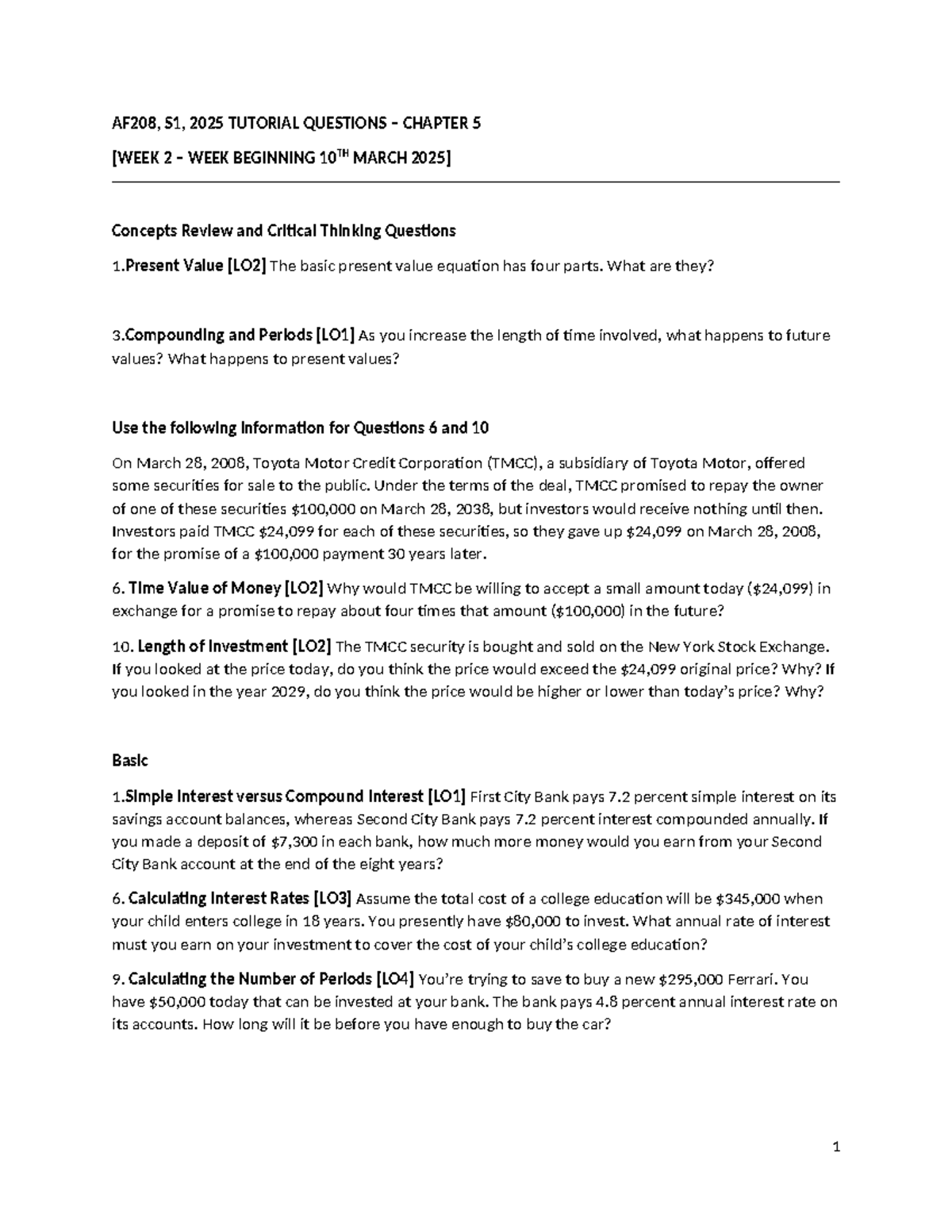 AF208 Tut 2 - Week 3 - bcu zdbxkjzb - AF208, S1, 2025 TUTORIAL ...