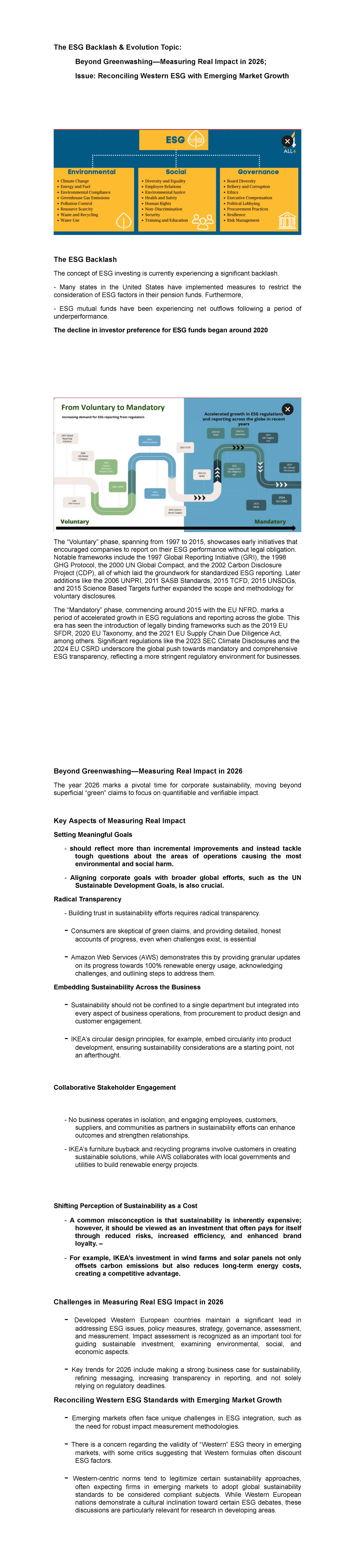 ESG Backlash Evolution: Reconciling Western Standards & Emerging ...