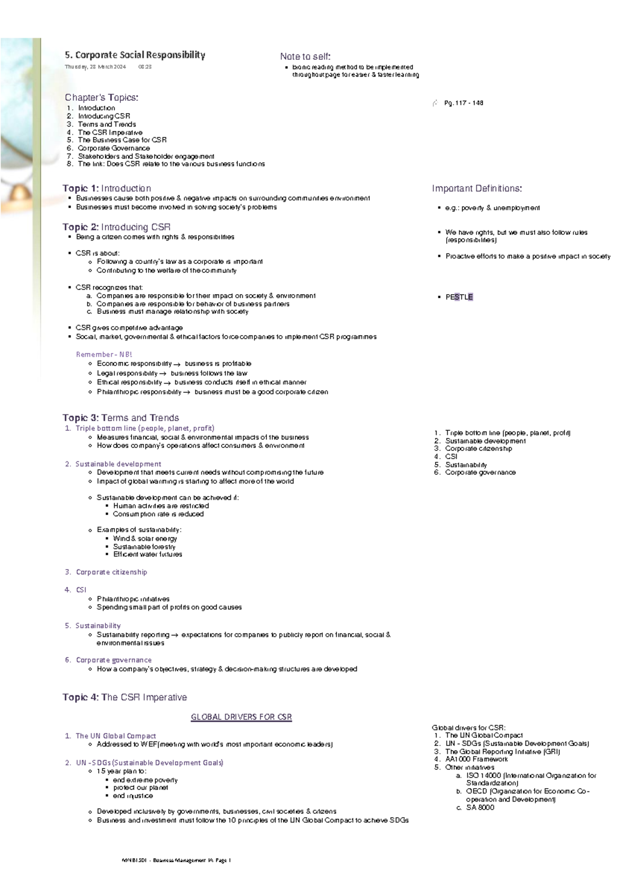 MNB1501: Corporate Social Responsibility Overview and Key Concepts ...
