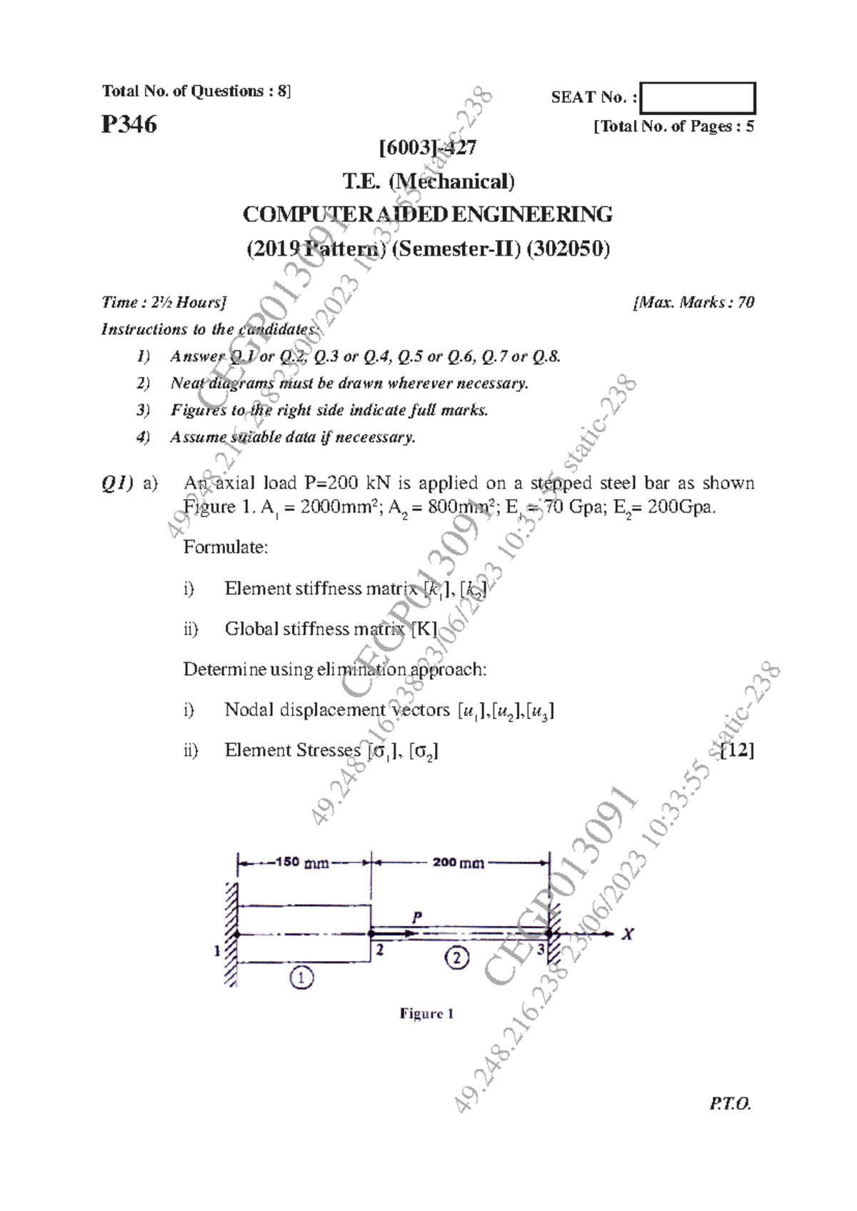Computer Aided Engineering (302050) May-Jun 2023 Question Paper - Studocu