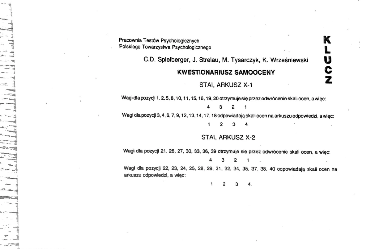 Kwestionariusz SOC-29 A. Antonovsky: Normy Stenowe i Analiza - Studocu