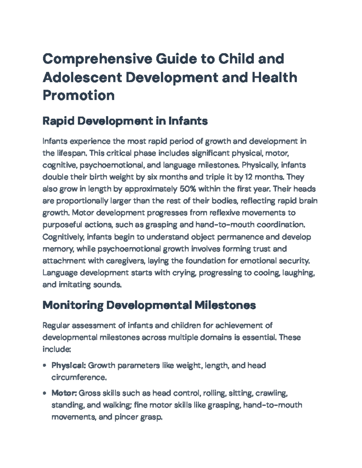 Comprehensive Guide to Child & Adolescent Development (CDEV 101) - Studocu