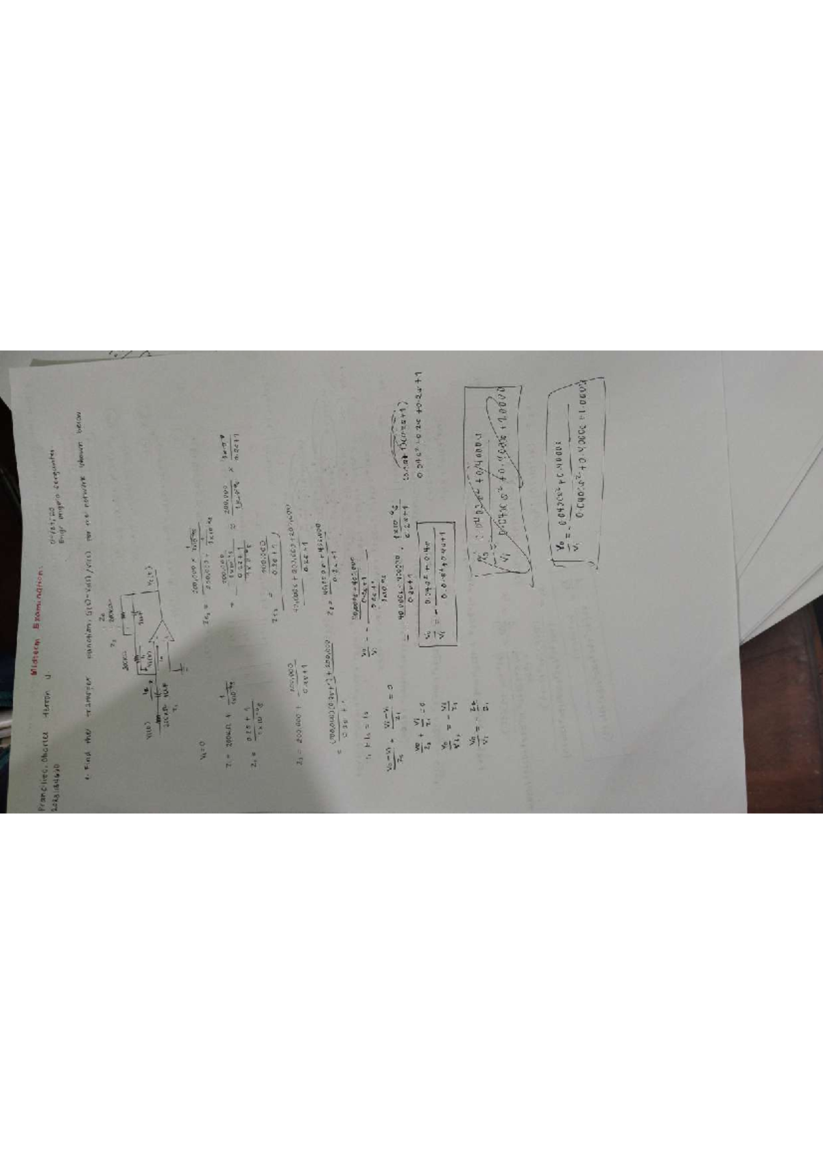 Midterm Exam 2023-1134660: Transfer Function Analysis - Studocu