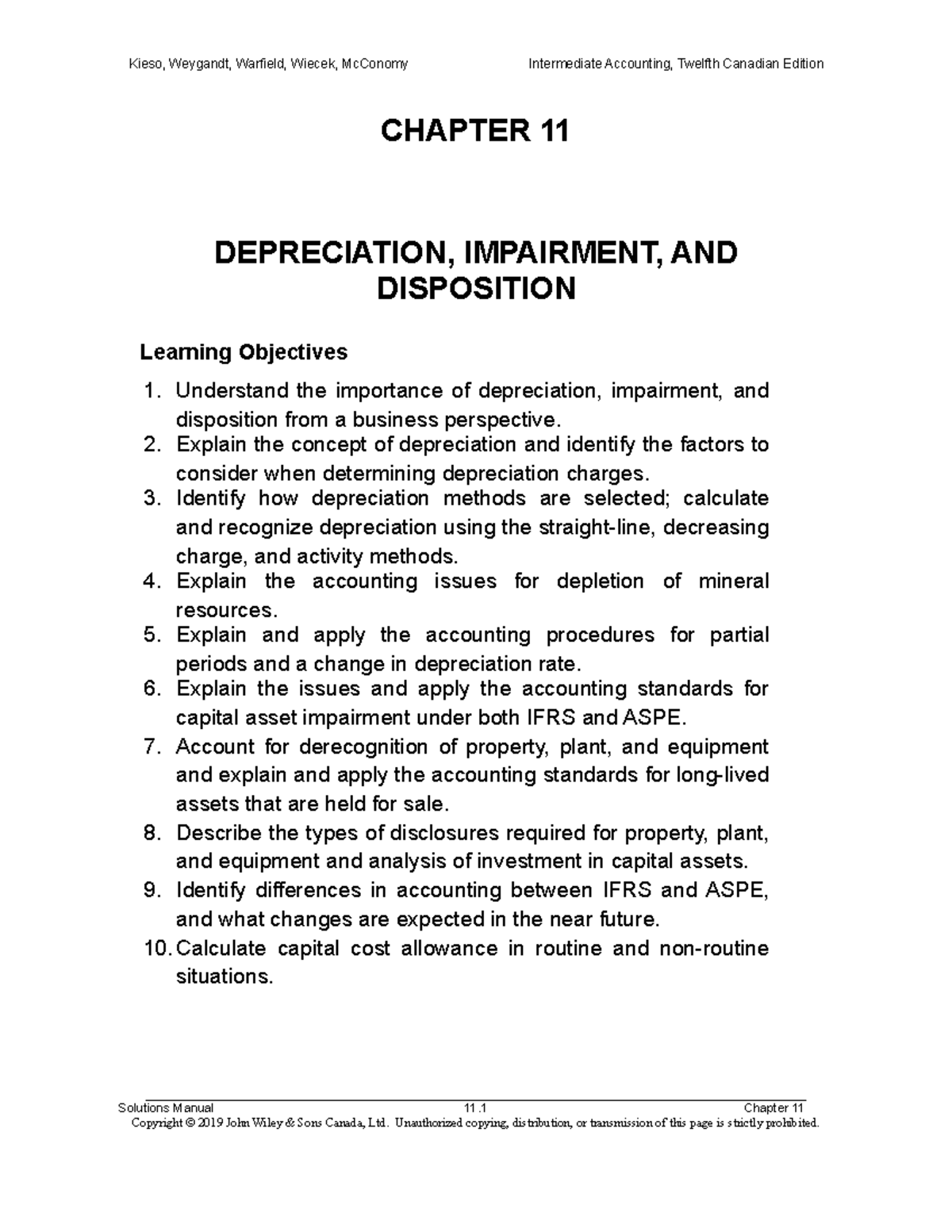 Ch11 - Intermediate Accounting vol 1. Chapter 11 Solutions Manual ...