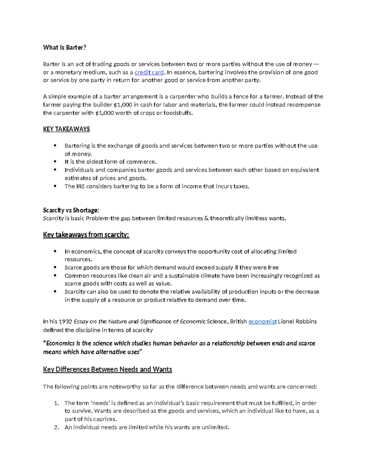 The Challenges - Important terms with examples - What Is Barter? Barter ...