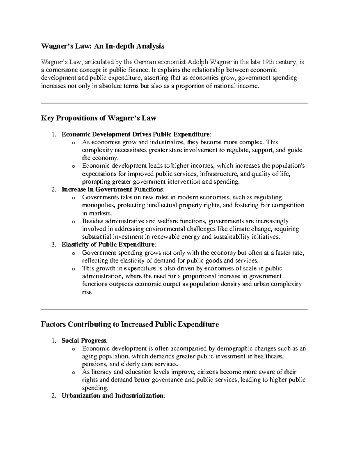 Wagner's Law Explained: Economic Growth & Public Expenditure Dynamics ...