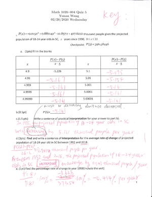 Calc exam 1 practice - MATH 1020 DMS Section: 1£ Modem Business ...