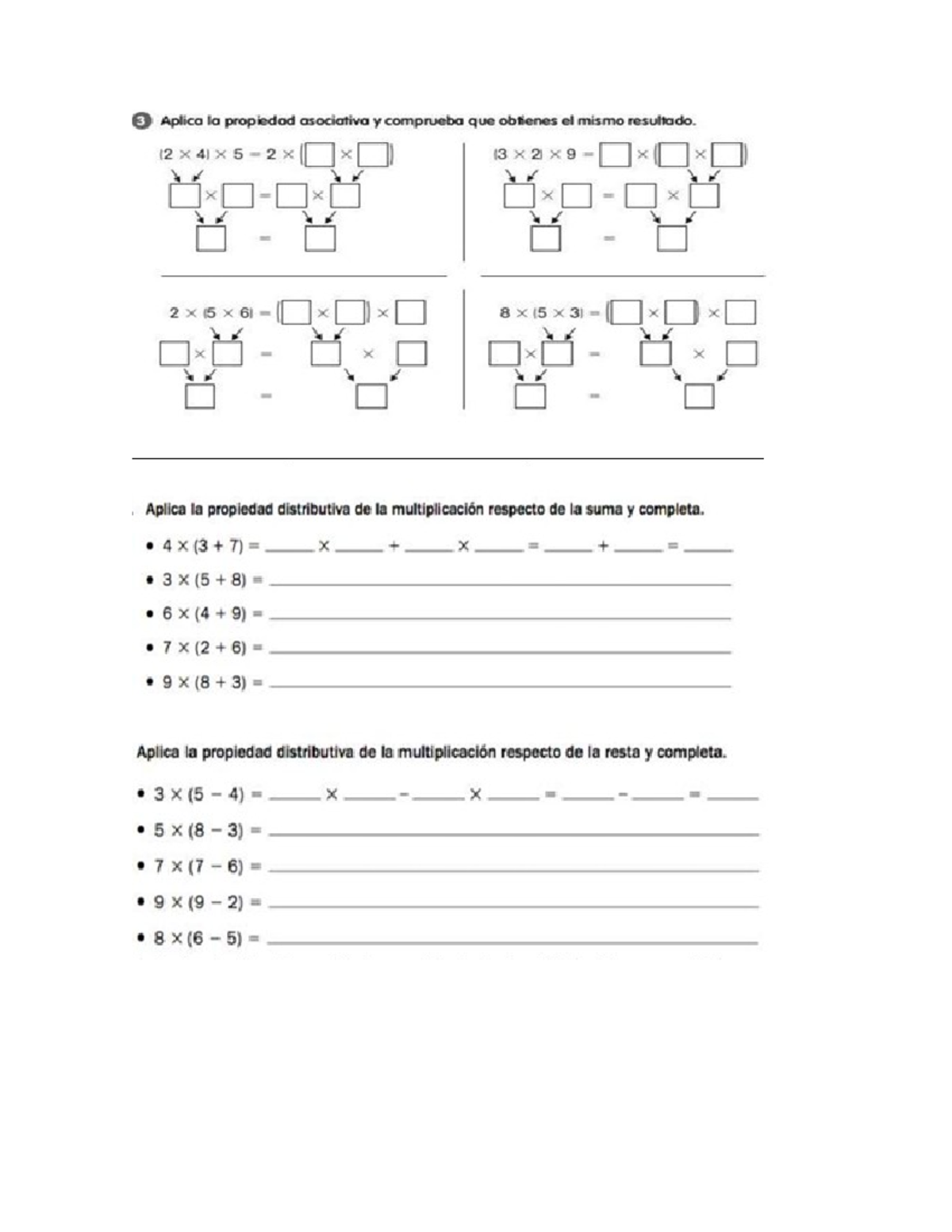 Evaluación de Matemáticas: Propiedades Asociativa y Distributiva - Studocu