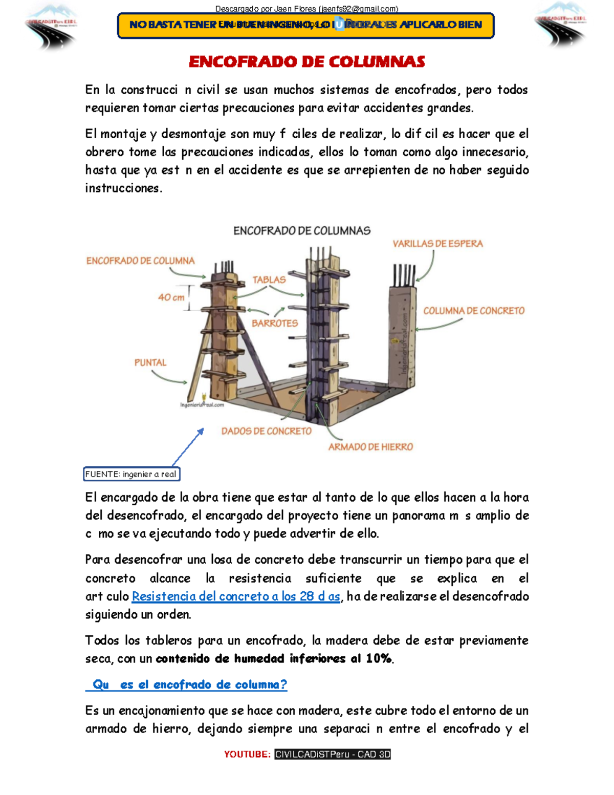 Como hacer encofrado de columnas proceso constructivo - NO BASTA TENER ...