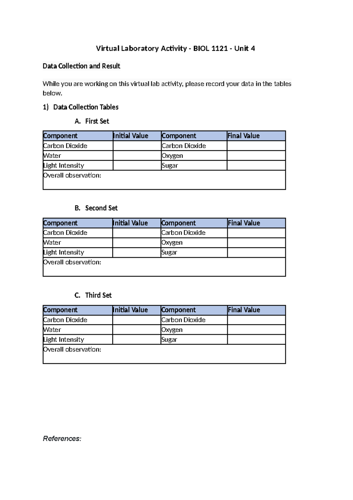 Experiment 3 - Data Collection and Result - Virtual Laboratory Activity ...