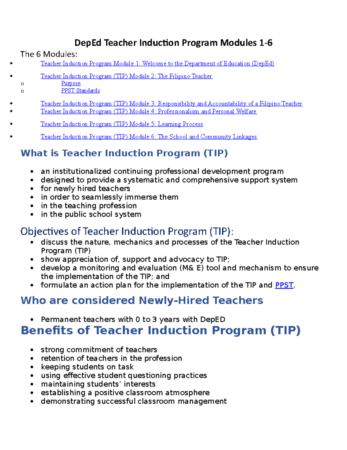 Dep Ed Teacher Induction Program - DepEd Teacher Induction Program ...