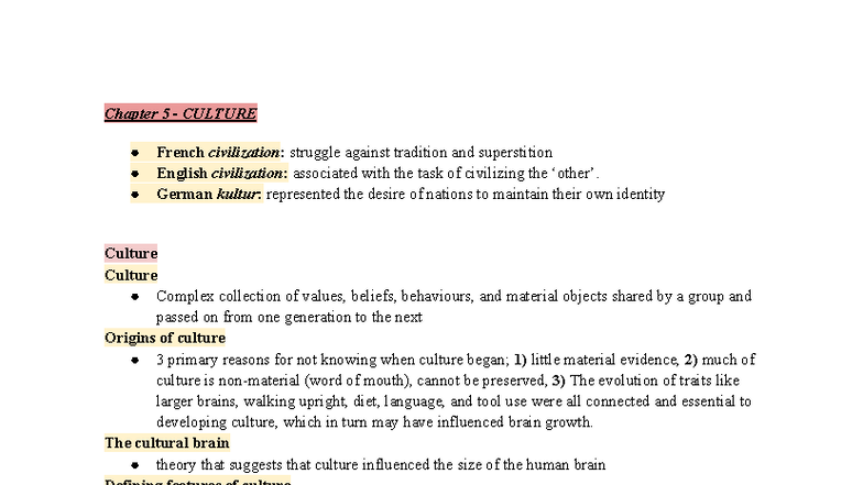 SOCIO 1Z03 Test #2 Review: Culture, Gender, and Social Stratification ...