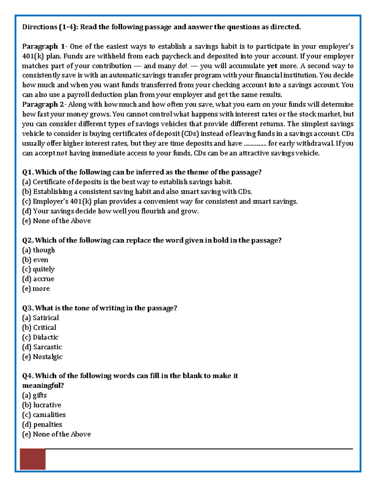 Saving Strategies and Financial Planning - Course Code: FIN101 - Studocu