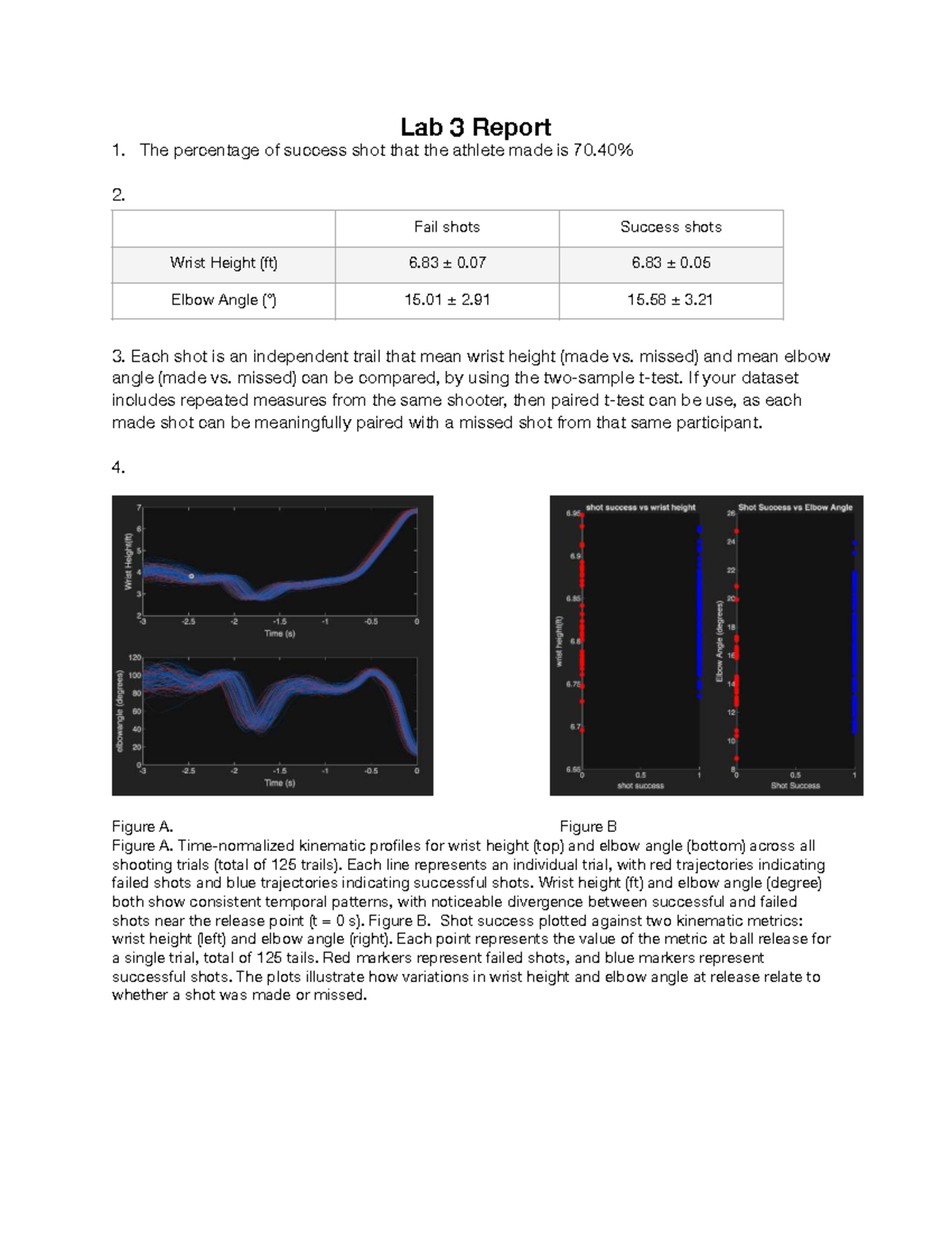 Lab 3 Report 2 - Fall 2025: Kinematic Analysis of Shot Success - Studocu