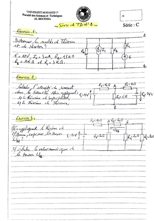 TD electricete 3 - Circuits éléctriques et éléctroniques - Studocu