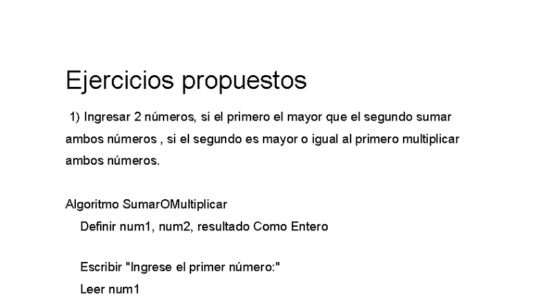 Fundamentos de la Programación - 01L - Ejercicios de Algoritmos y Estructuras - Studocu