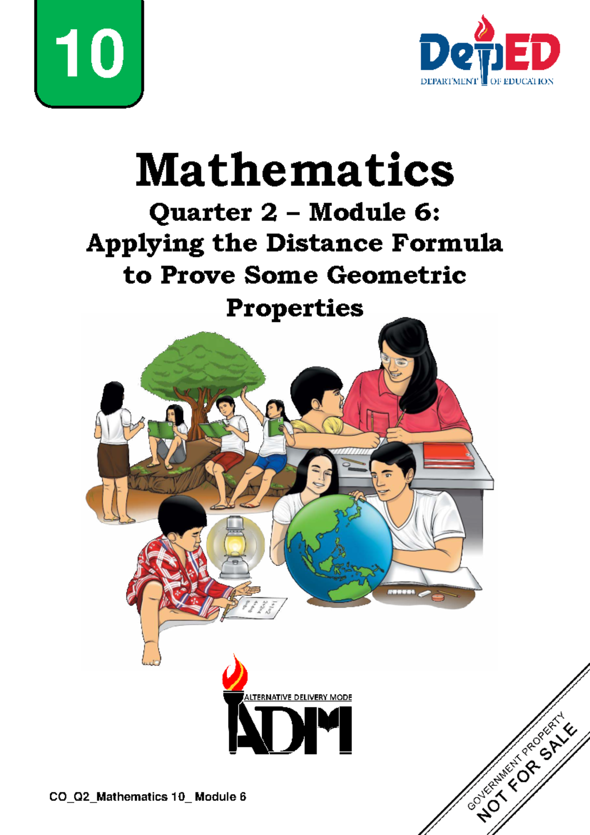 CO_Q2_Mathematics 10: Distance Formula & Geometric Properties Module 6 ...