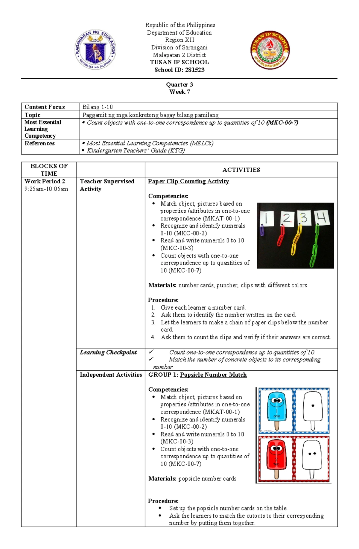 RMA Grade 3 Math Assessment Learner's Booklet Activities - Studocu