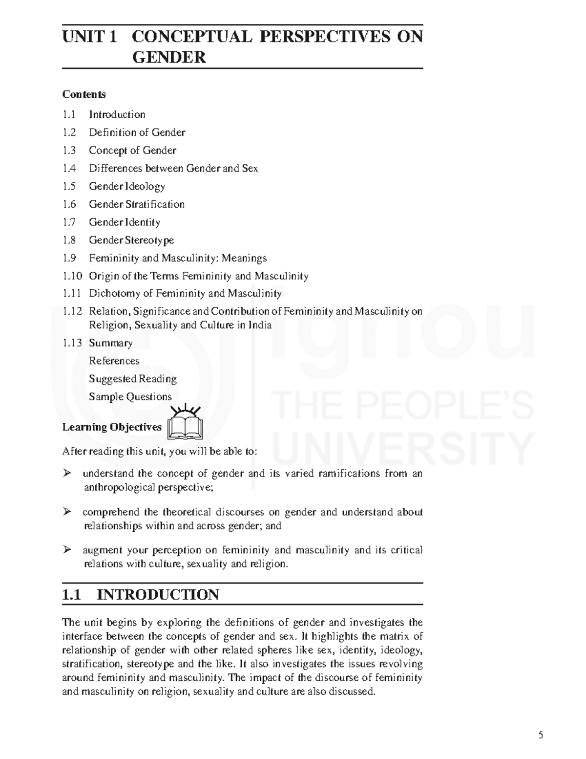 UNIT 1: CONCEPTUAL PERSPECTIVES ON GENDER AND SOCIETY - Studocu