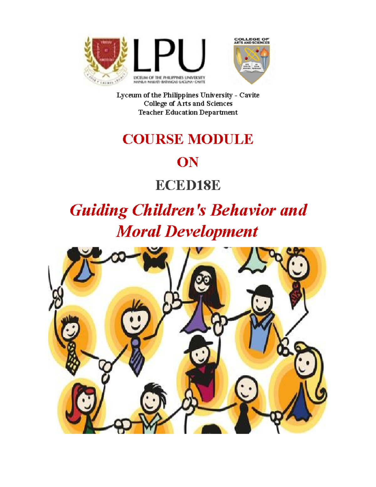 ECED18E Guiding Children's Behavior and Moral Development Module - Studocu
