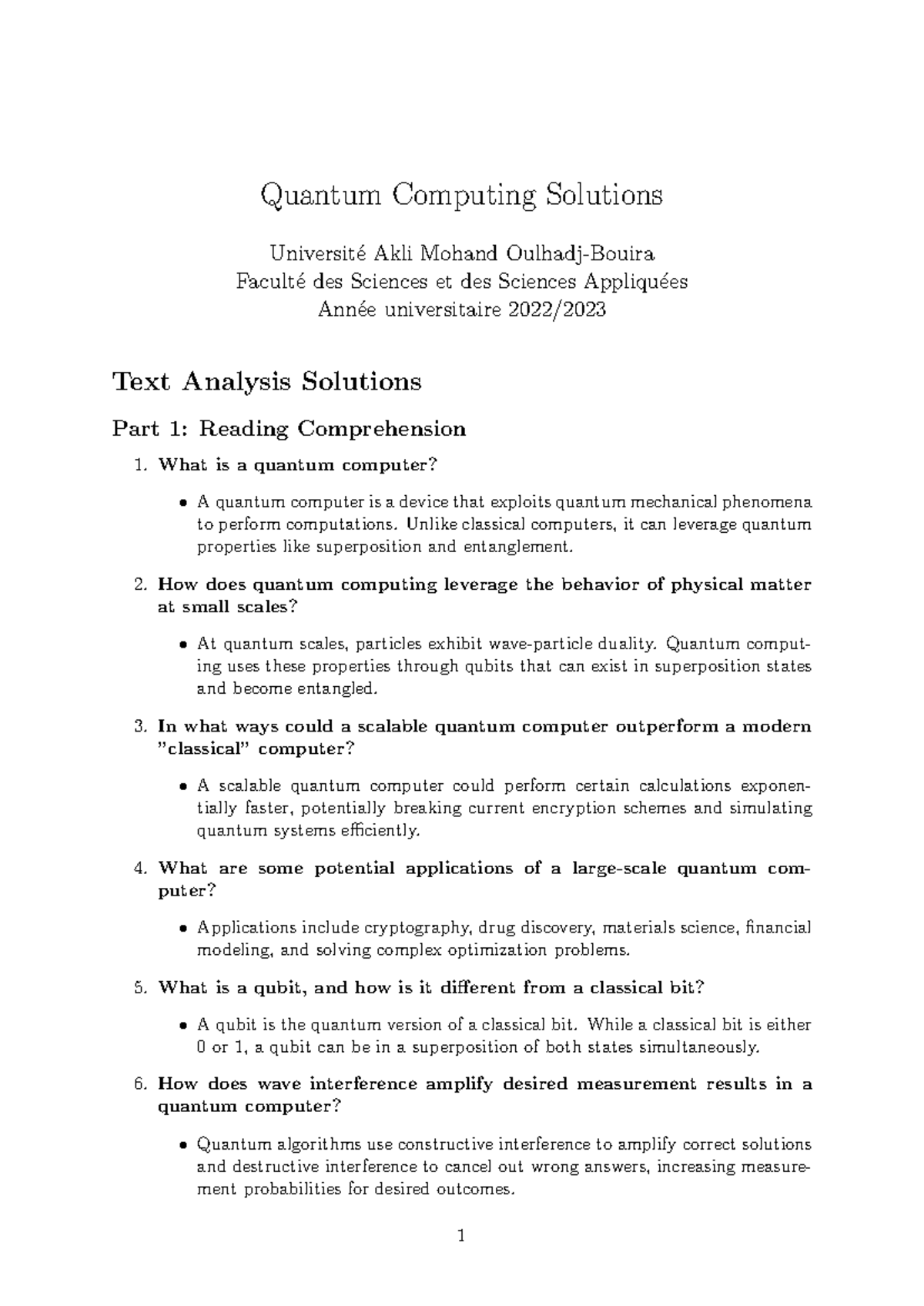 Quantum Computing Solutions: Text Analysis & Reading Comprehension Part ...