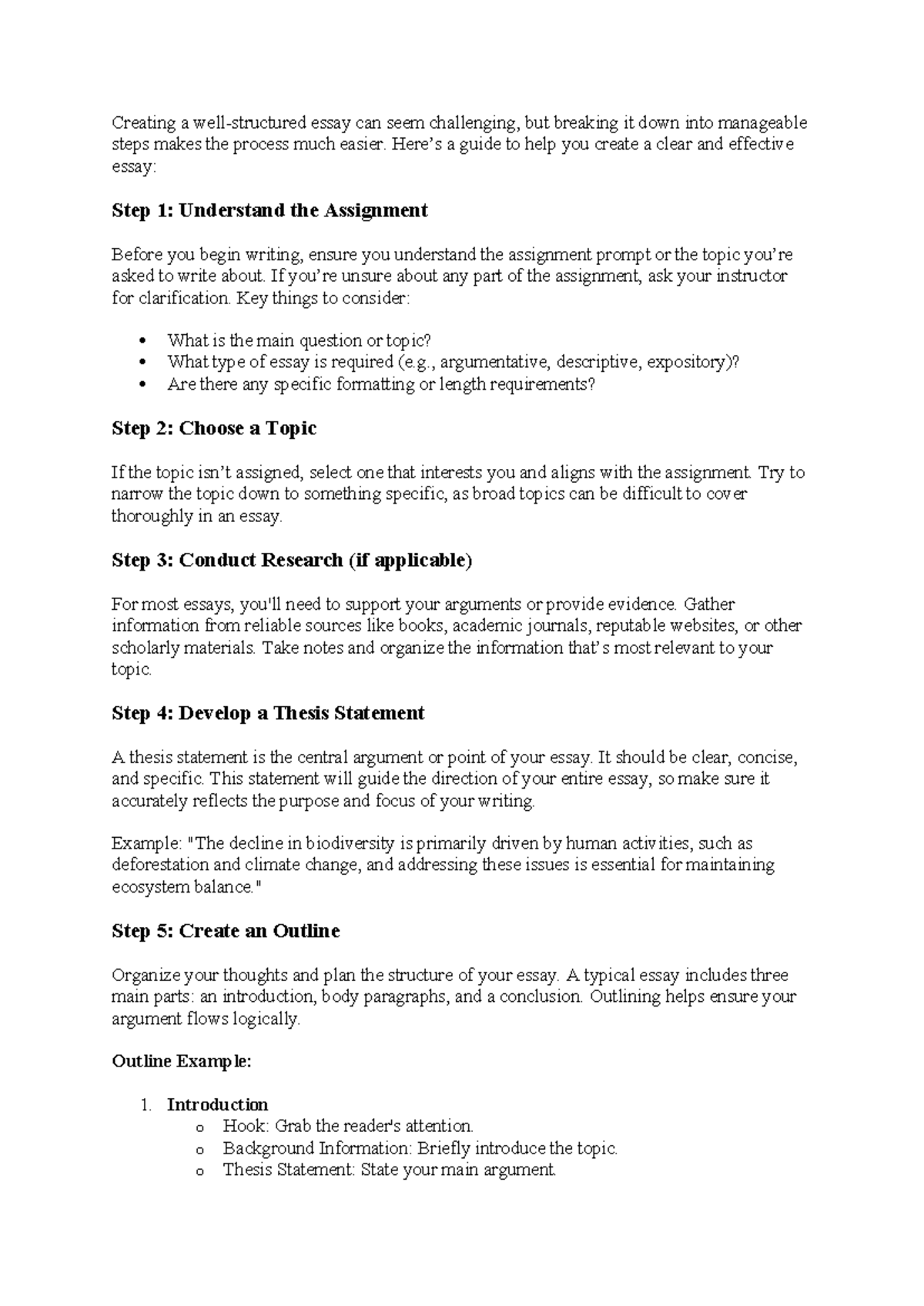 How to Create Essay - Creating a well-structured essay can seem ...