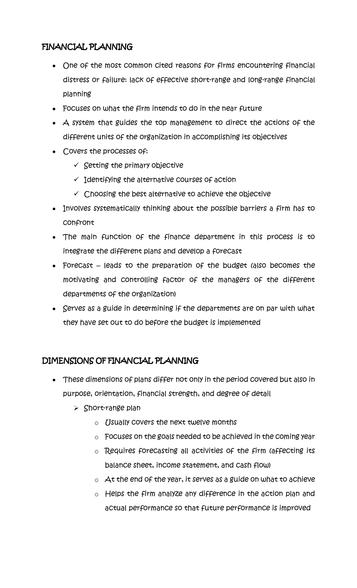 Financial Planning and Dimensions OF Financial Planning - FINANCIAL ...