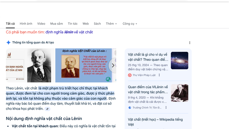Định Nghĩa Vật Chất Theo Lênin - Triết Học Mác Lênin - Studocu