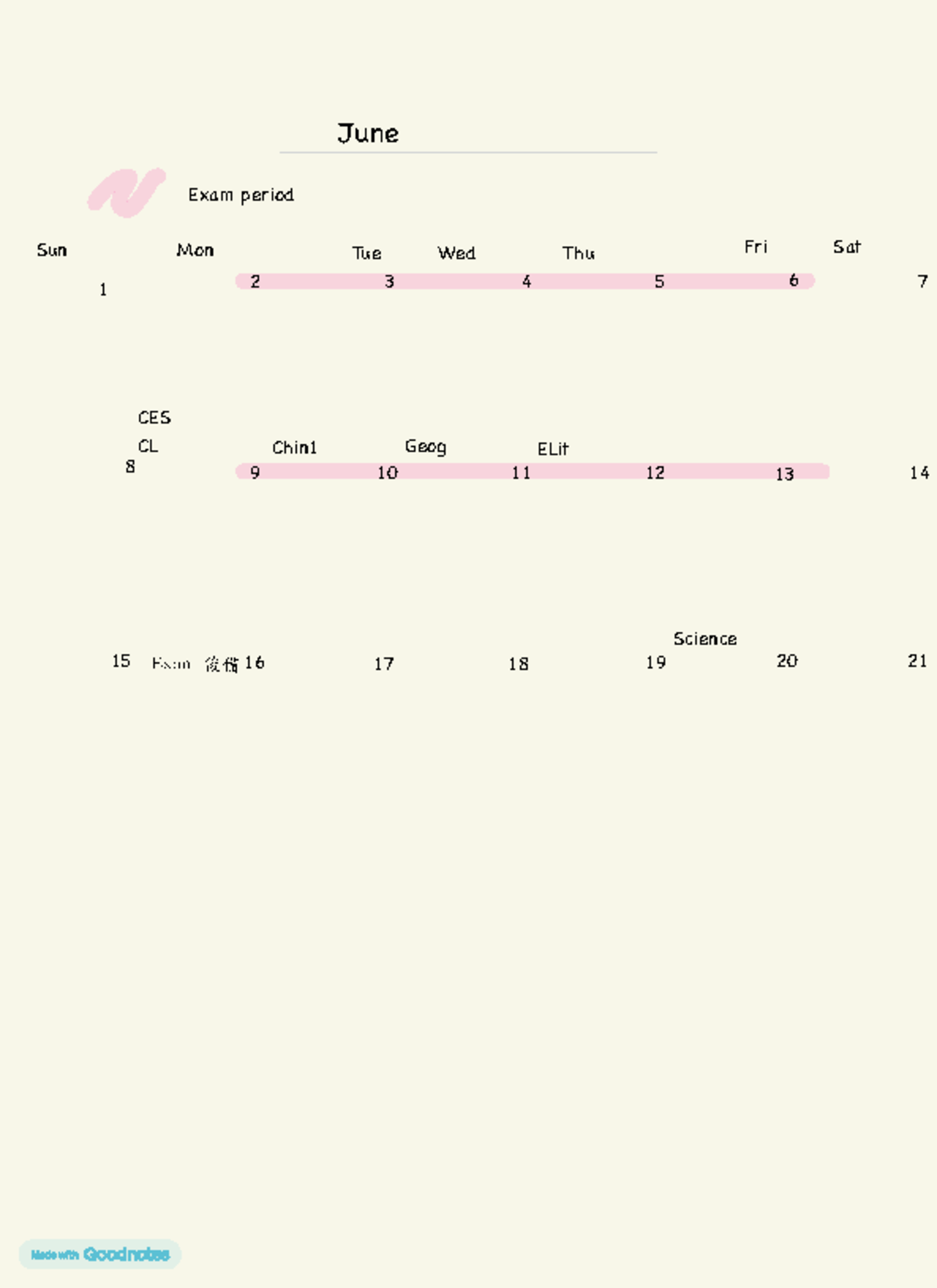 CES CL June Exam Review: Cell Biology & Human Reproduction Notes - Studocu