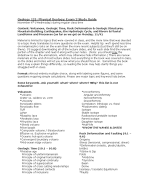 Geology 121: Physical Geology Exam 2 Study Guide & Key Topics - Geology ...