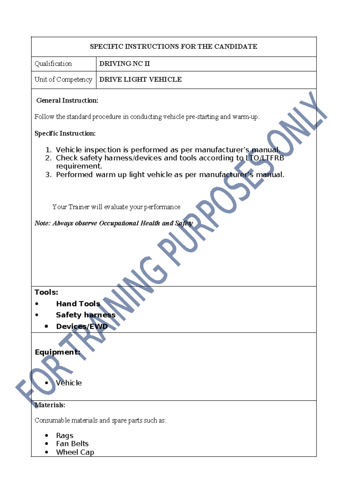 06 - NATIONAL ASSESSMENT TOOLS - SPECIFIC INSTRUCTIONS FOR THE ...