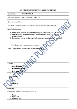 CBC Driving NC II - TESDA-OP CO-01-F (Rev.No-03/08/17) COMPETENCY-BASED ...