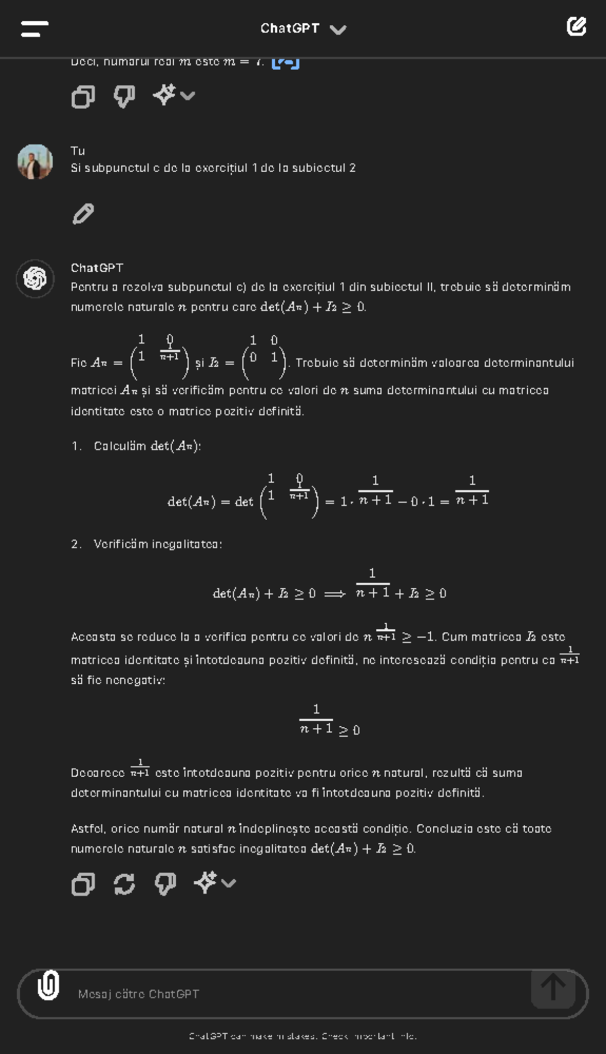 Exercițiul 1, Subiectul II: Determinarea Numărului Natural n - Studocu