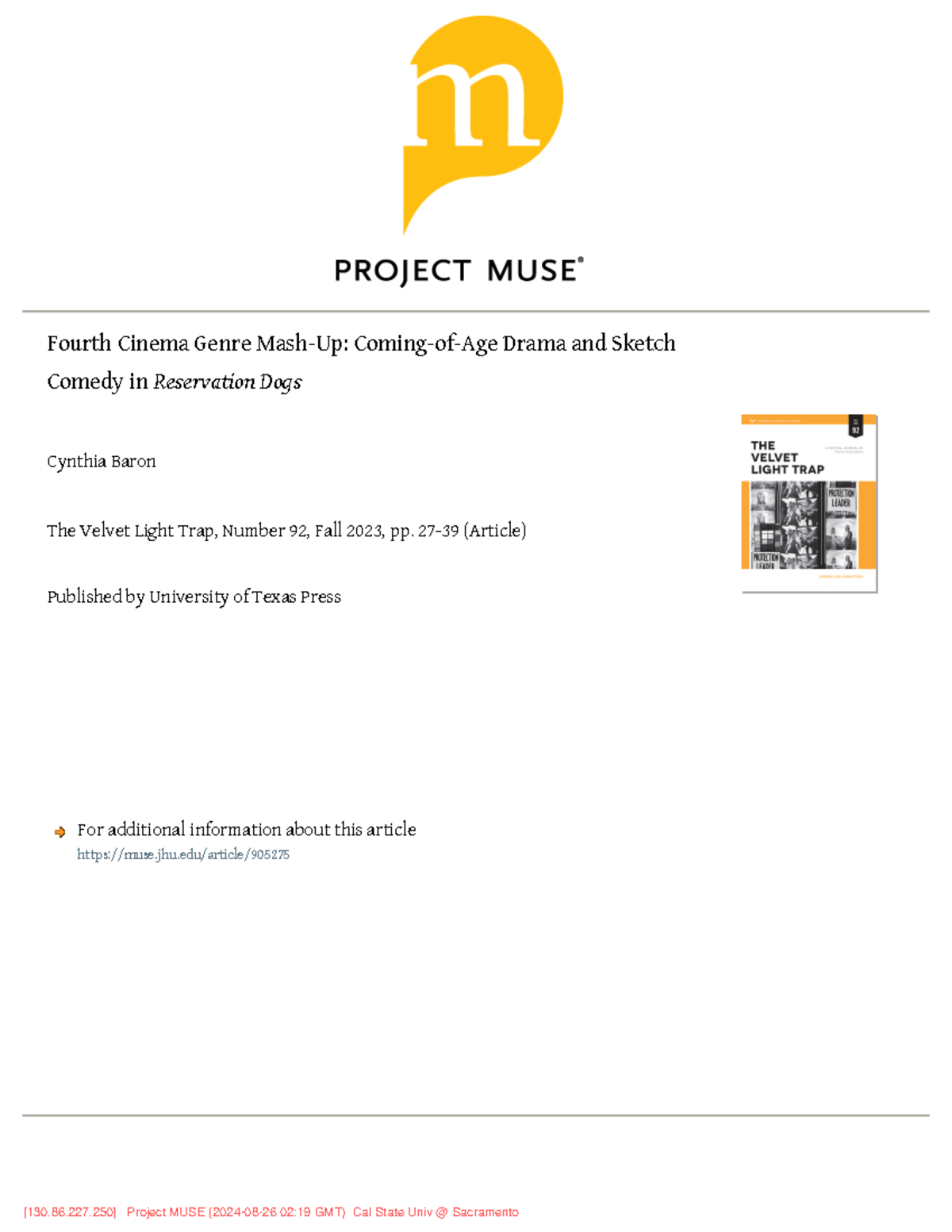 Fourth Cinema Genre Mash-Up: Drama & Comedy in Reservation Dogs (ENG ...