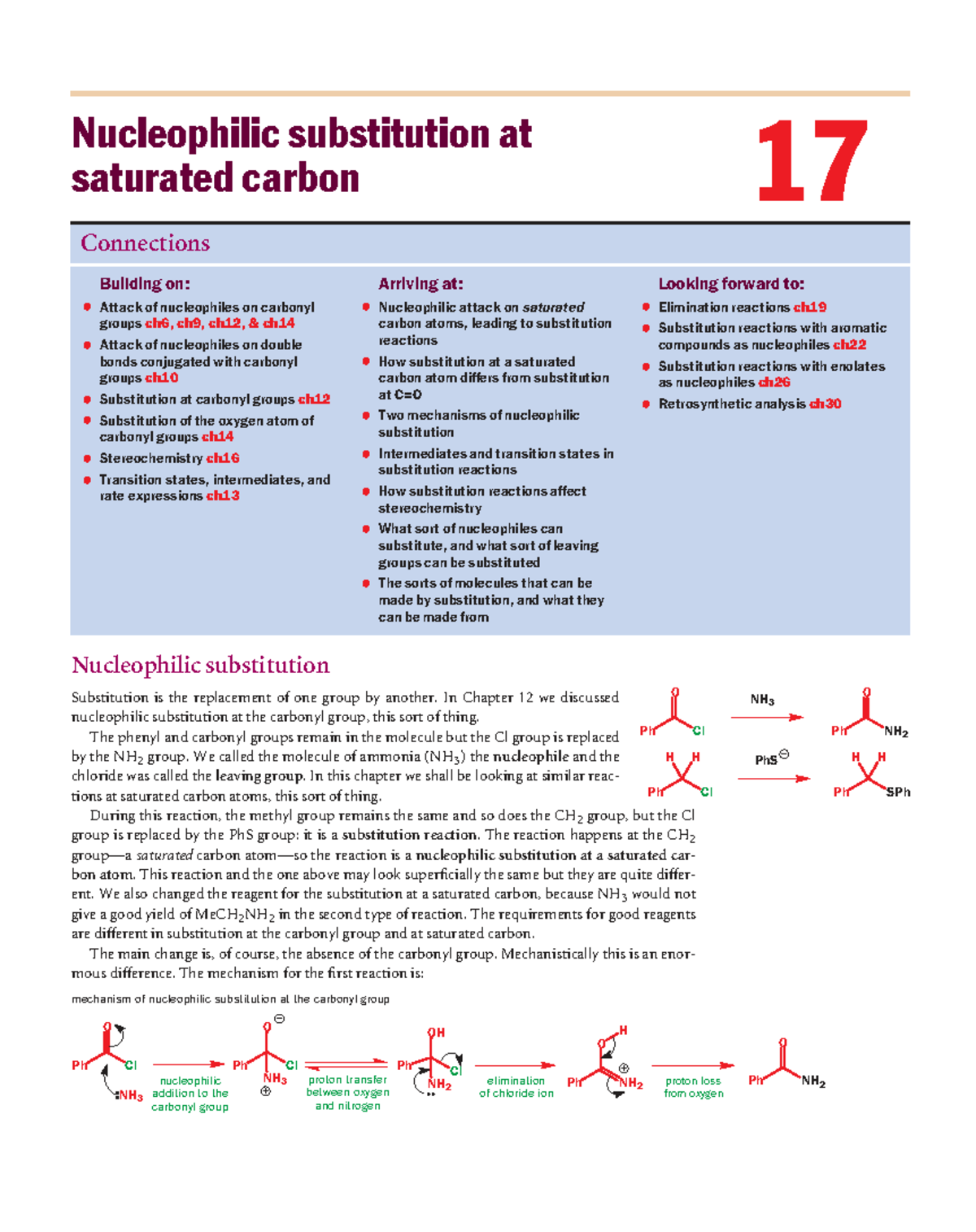 Nucleophilic Substitution at Saturated Carbon: Mechanisms and Reactions ...